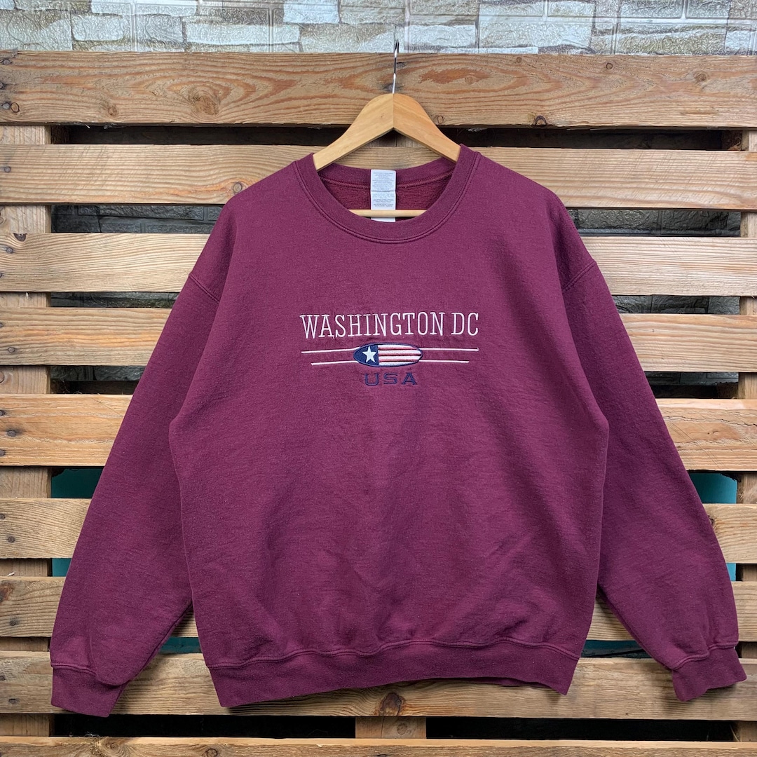 Vintage Washington Dc Sweatshirt Washington Pullover Sweater Washington ...