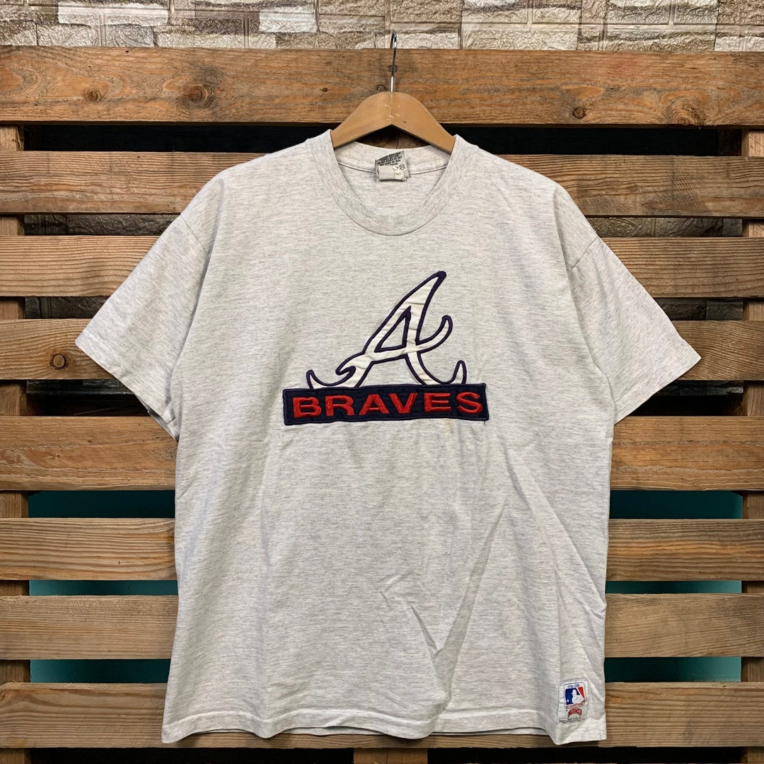 Vintage MLB Atlanta Braves T-shirt Atlanta Braves Crewneck T-shirt ...