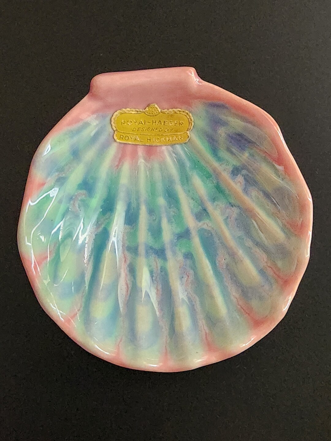 Royal-haeger Designs by Royal Hickman 3 1/2 in Pink and Blue Shell Dish ...