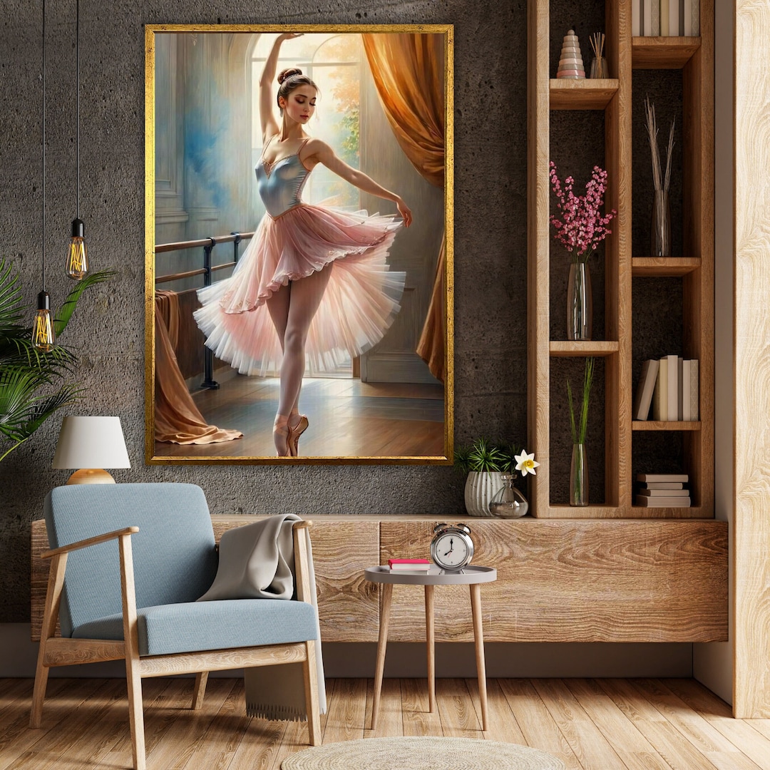 Ballerina Wall Art, Ballerina Dancing Canvas Print, Woman Wall Art ...