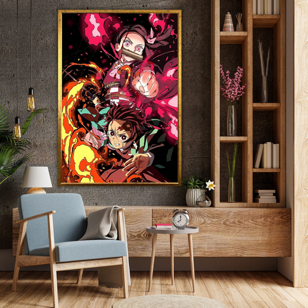 Anime Demon Slayer Wall Art, Kimetsu No Yaiba Anime Karakter, Anime Art ...
