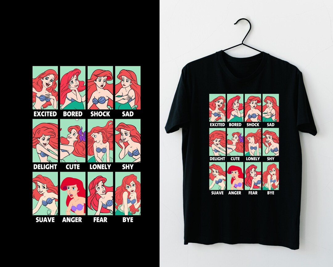 Emotions of Ariel PNG-SVG, Magical Kingdom Png-svg, Family Vacation Png ...