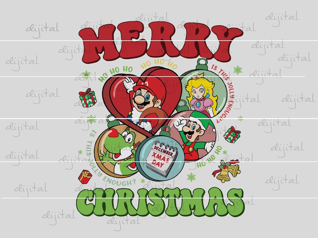 Personnages de Noël Super Mario png, Noël yoshi png, Princess Peach Png ...