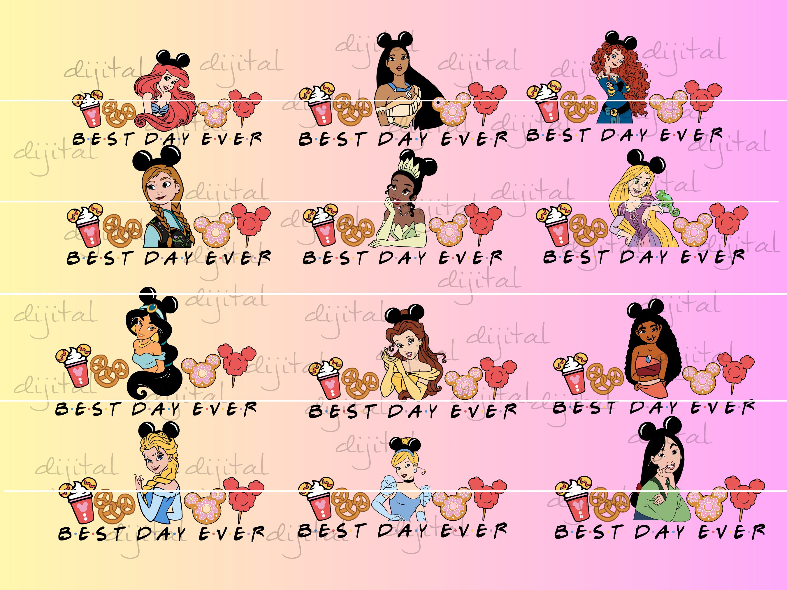 Princess Bundle Best Day Ever Png,bundle Best Day Png,princess Bundle ...