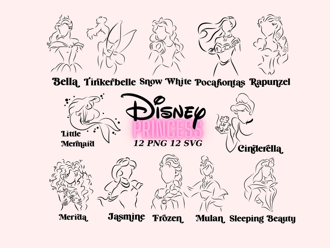 Princess Clipart, Princess SVG-PNG, Princess Instant Download Tiana ...