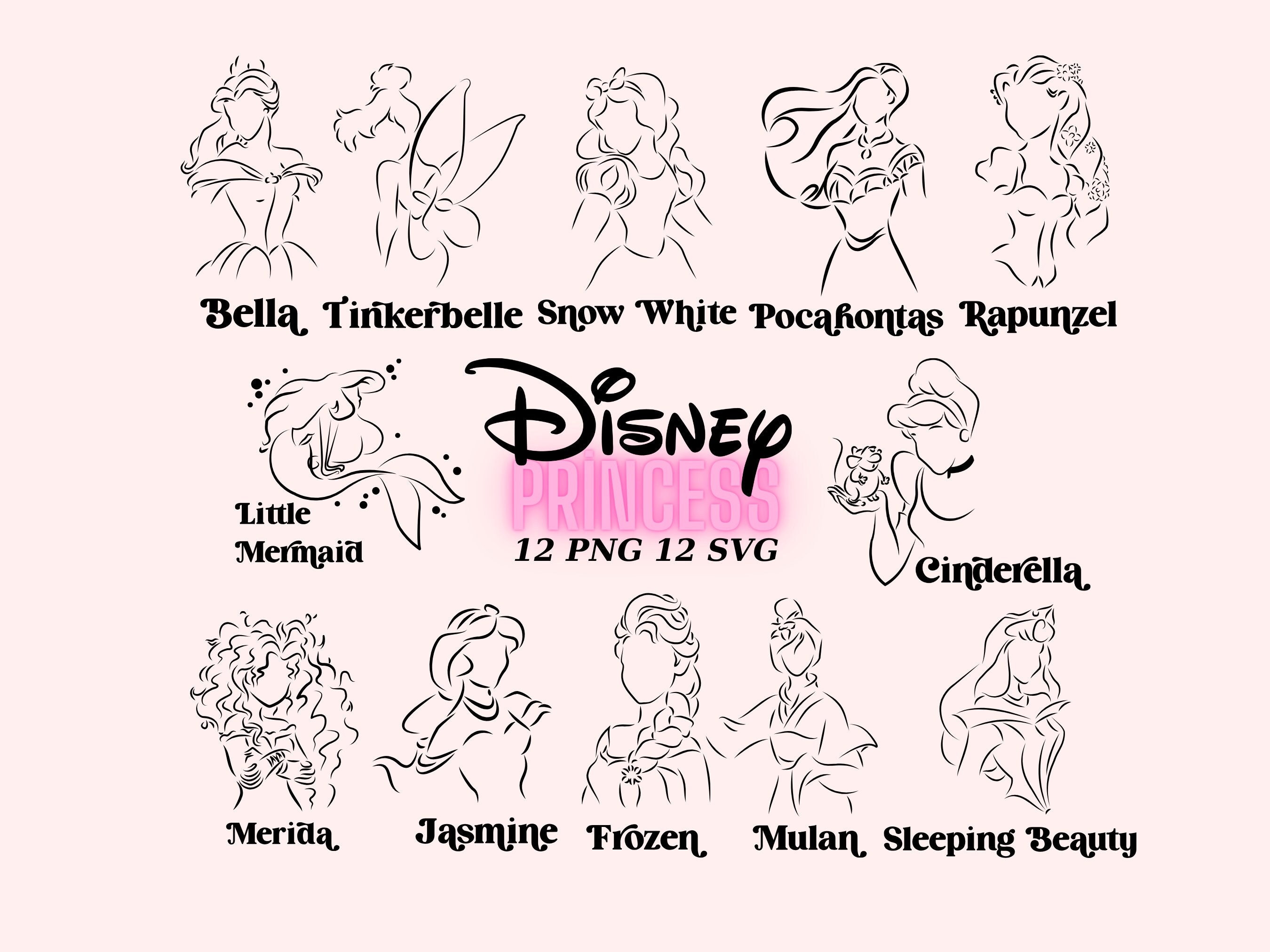 Princess Clipart, Princess SVG-PNG, Princess Instant Download Tiana ...