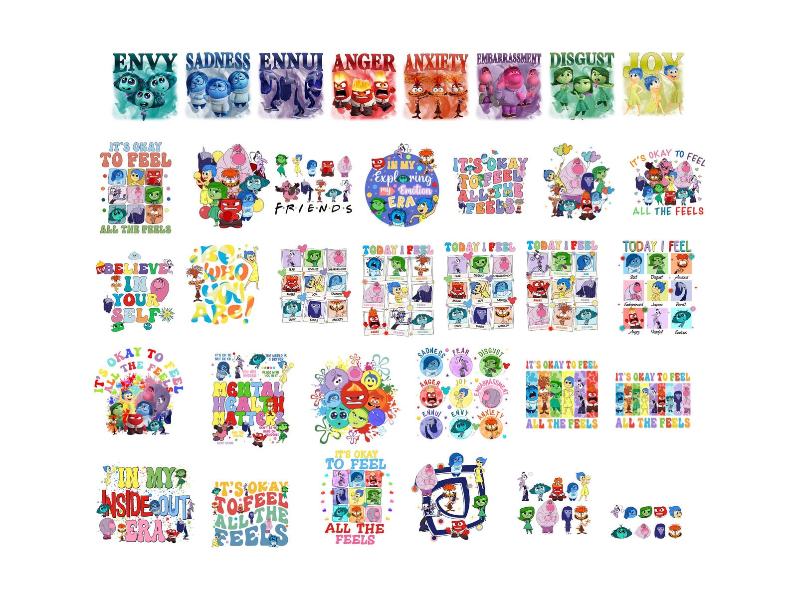 Inside Out 2 PNG Bundle: Emotion Team Digital Download - Etsy