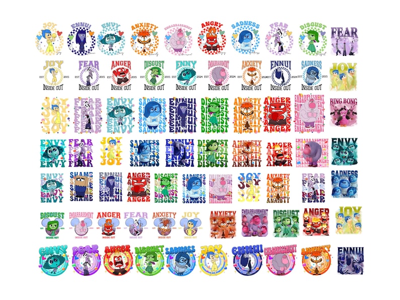 Inside Out 2 PNG Bundle: Emotion Team Digital Download - Etsy