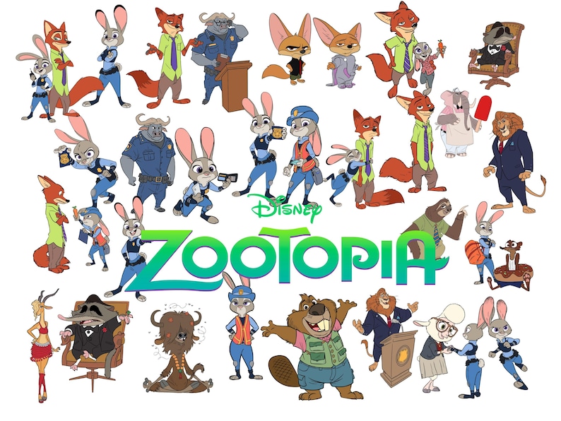 Zootopia PNG Cliparts Bundle, 90+ Png Files Zootopia Cartoon ...