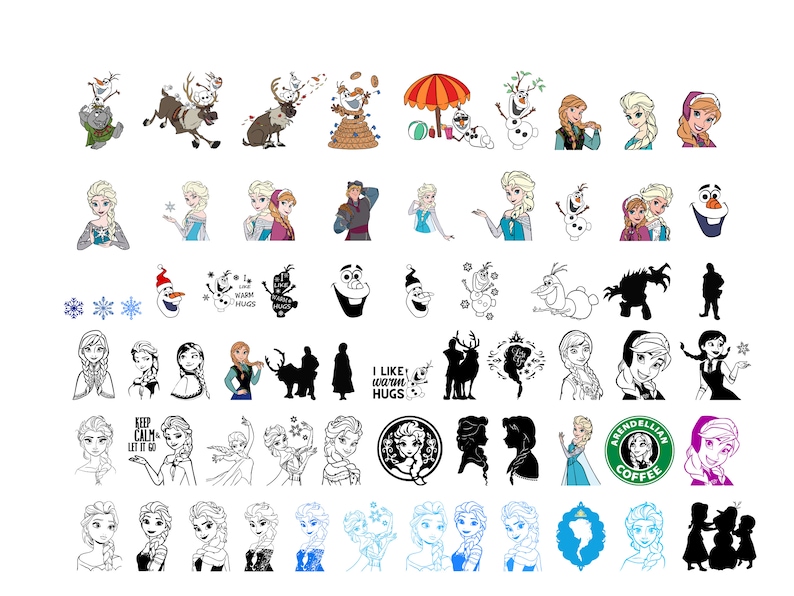 Frozen Svg , Frozen Svg Bundle, Elsa Svg, Anna Svg, SVG for Cricut ...