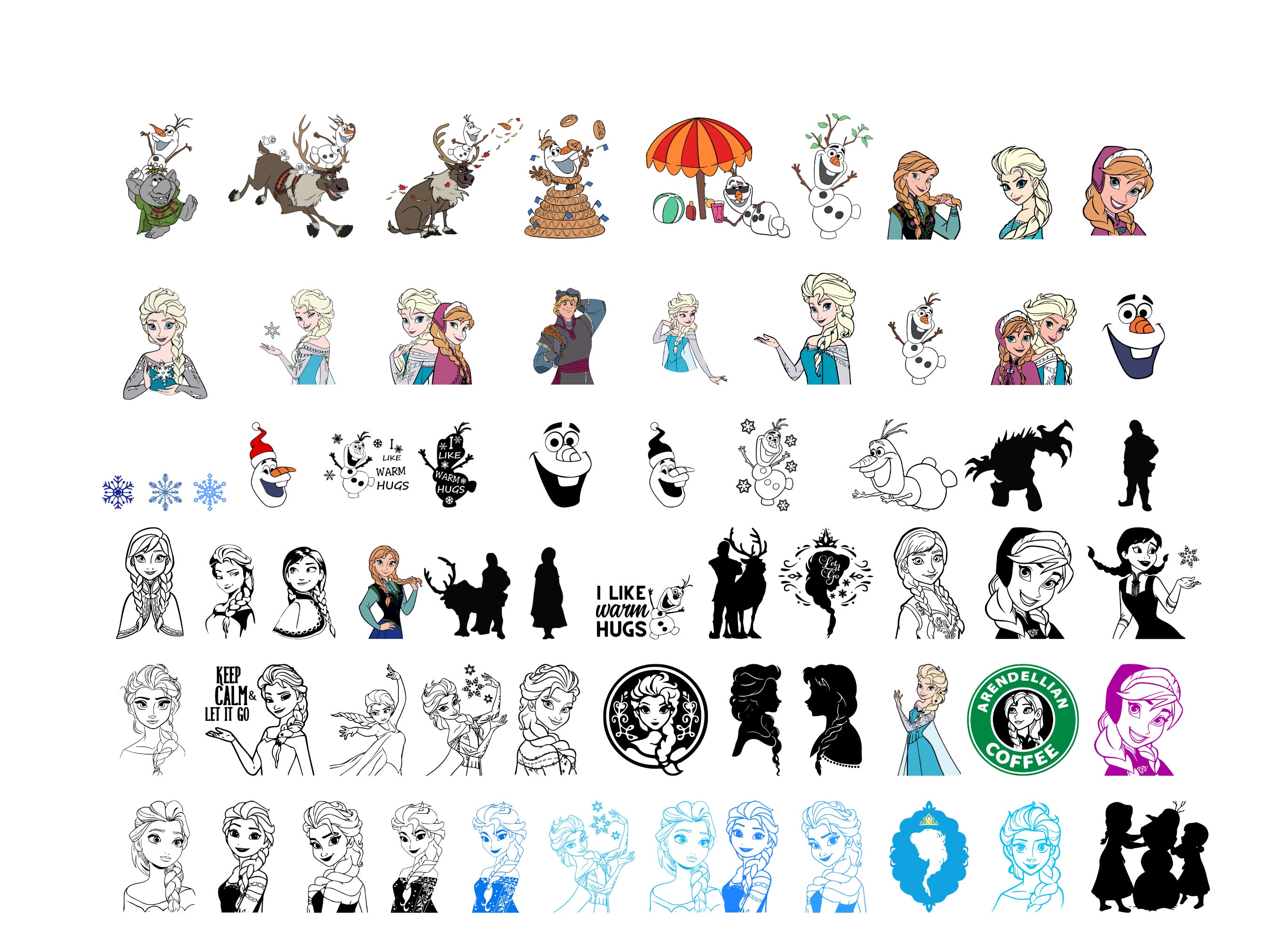 Frozen Svg , Frozen Svg Bundle, Elsa Svg, Anna Svg, SVG for Cricut ...