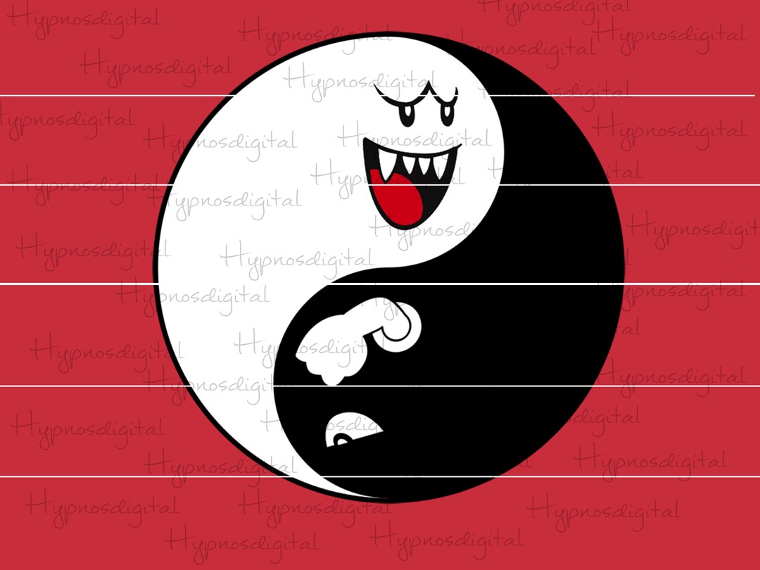 Boo and Bullet Bill Yin Yang PNG, Instant Download, Super Mario ...