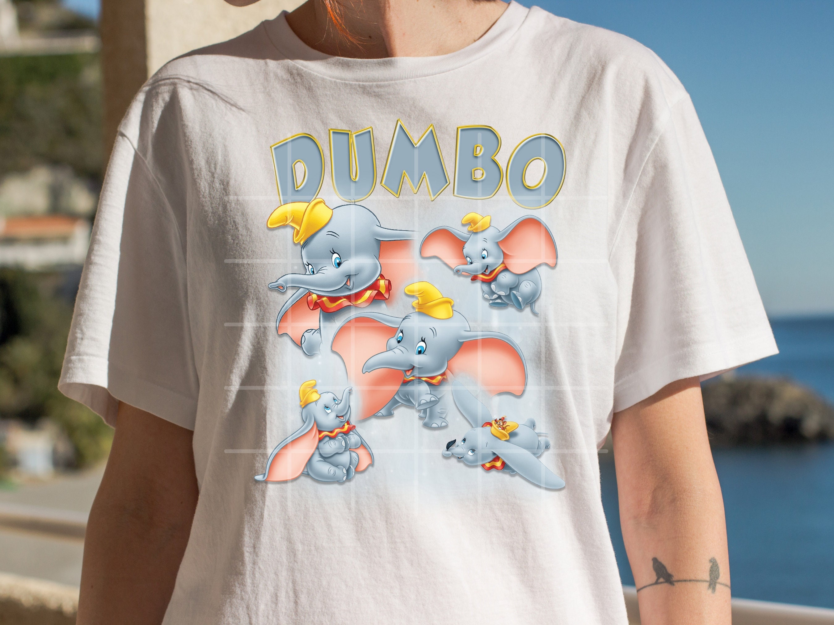 Retro Dumbo Flying Elephant Png, Dumbo Png, Dumbo Clipart, Family Vacation Png, Family Trip Png ...