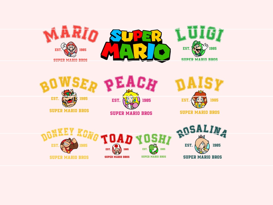 Super Mario Bundle Png,super Mario Characters Png,super Mario Family ...