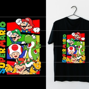 Super Mario Collage Png-svg, Super Mario Clipart, Printable Mario Svg ...