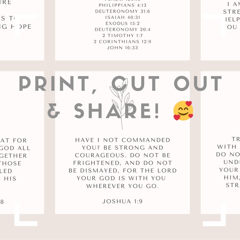 20 Printable Affirmations From Scripture: ESV Bible Verses Instant ...