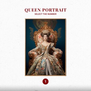 Custom Rococo Queen Portrait for Her Custom Art Birthday Gift for ...
