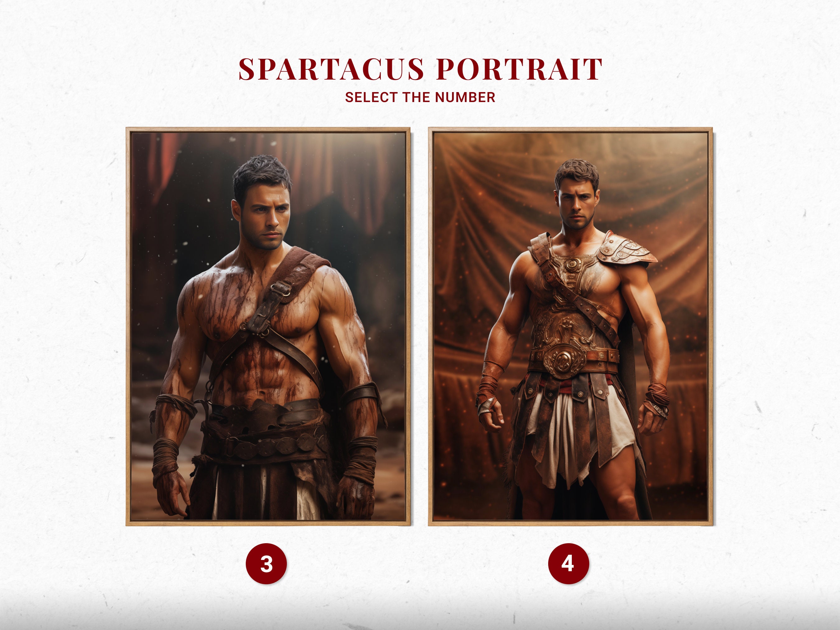 Custom Spartacus Portrait From Photo Birthday Present for Husband ...