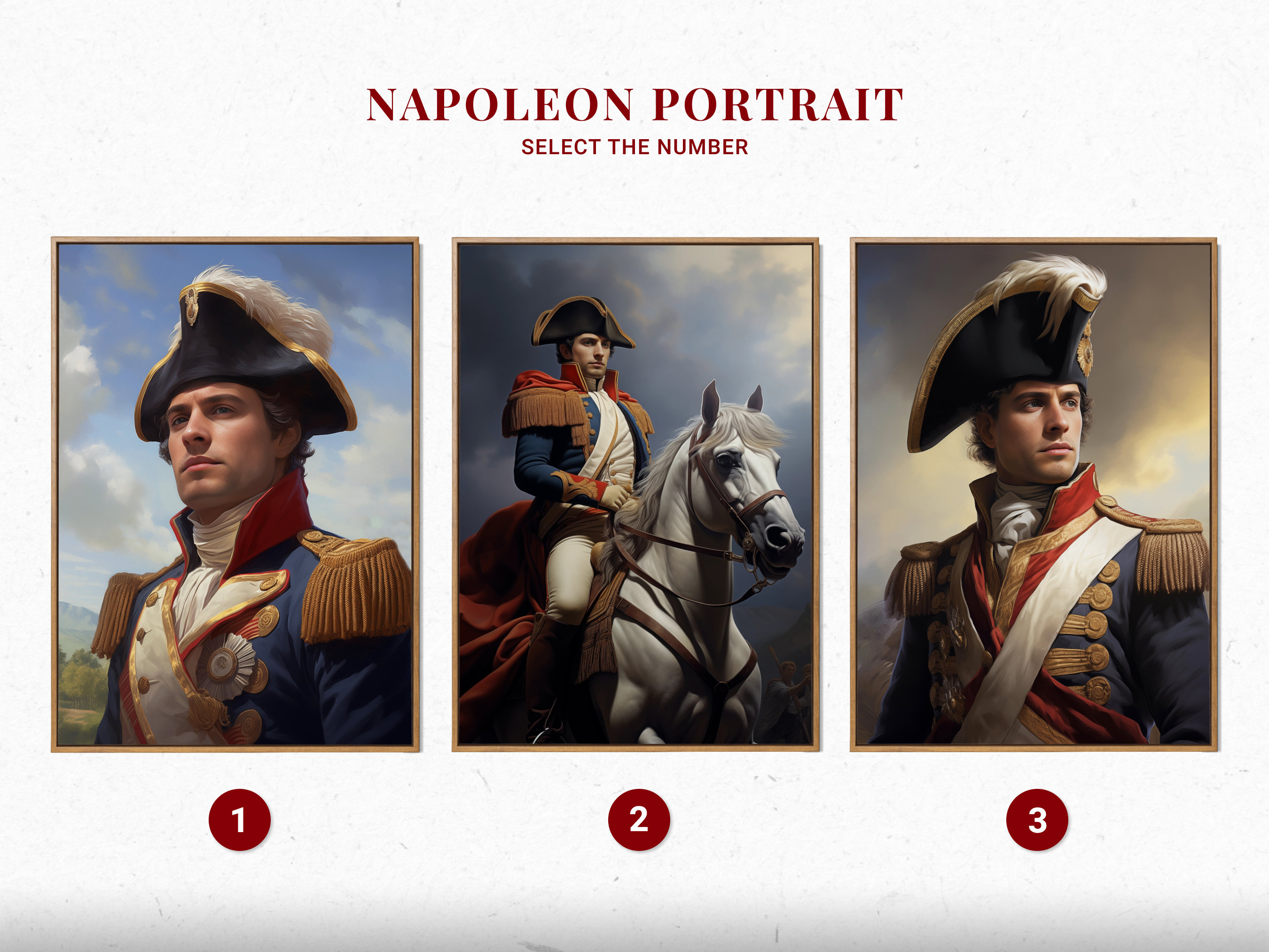 Custom Napoleon Bonaparte Portrait Warrior Historical Portrait - Etsy