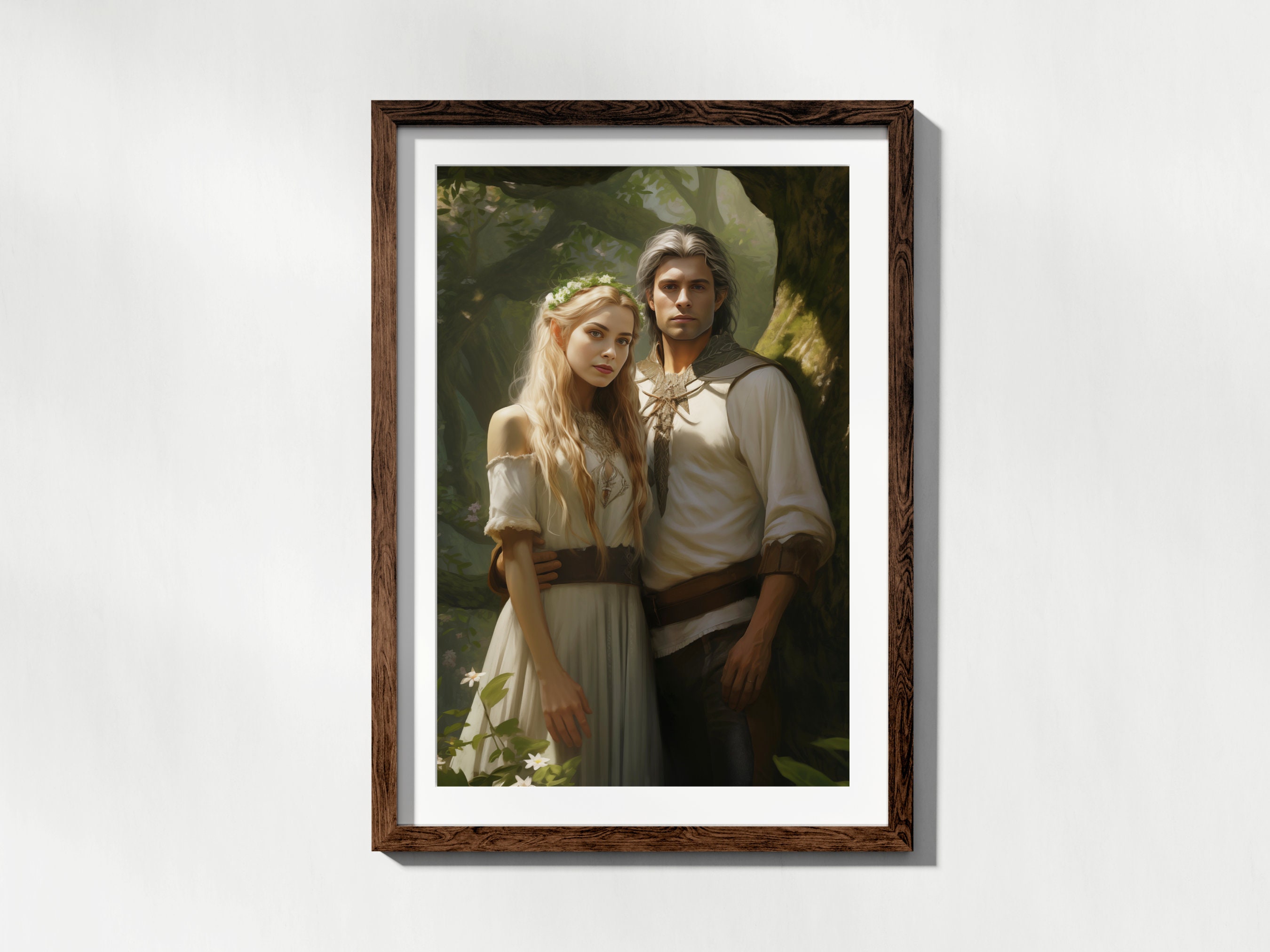 Custom Elf Couple Portrait From Photo Present for Wedding Anniversary ...