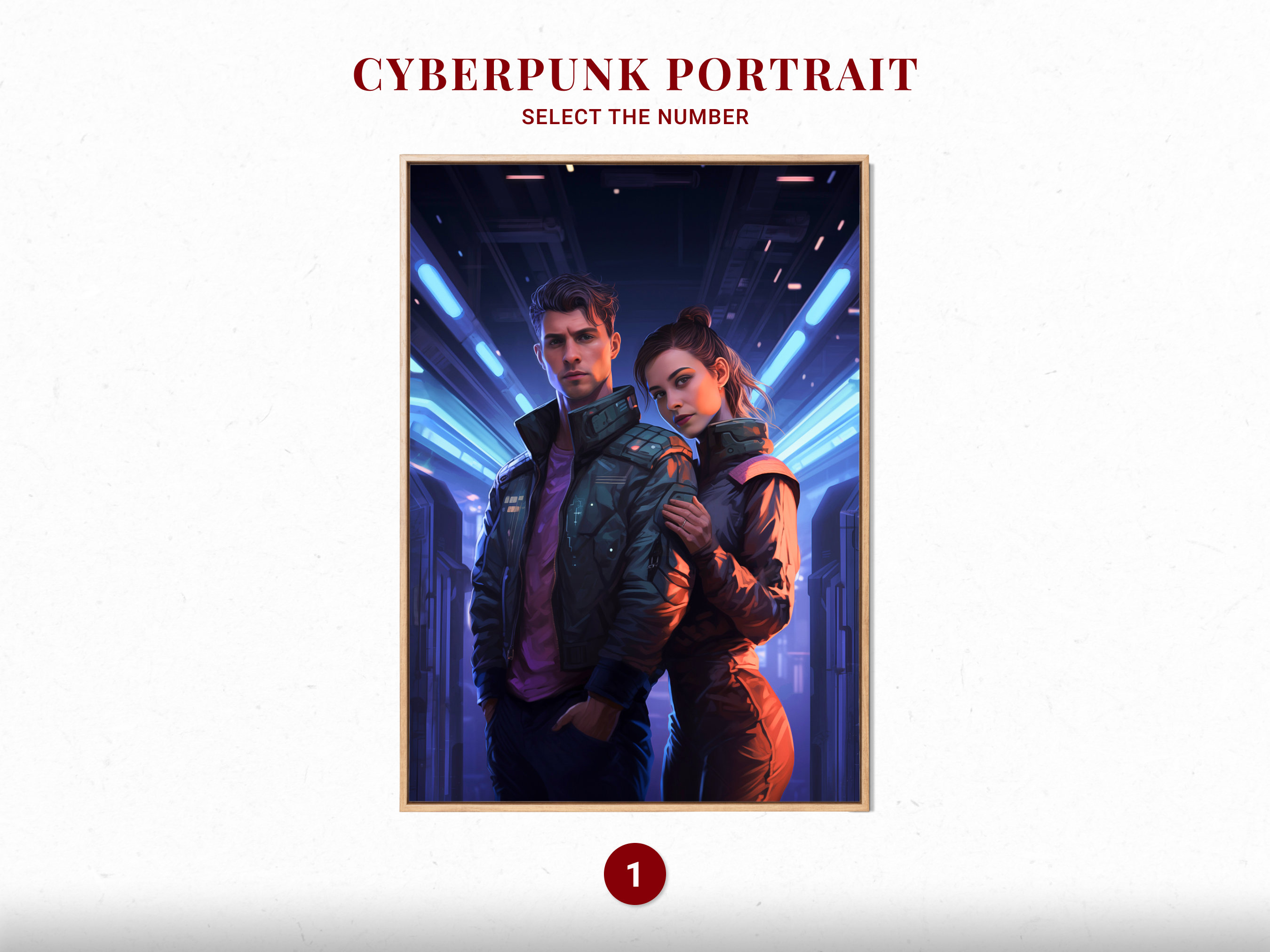 Custom Cyberpunk Couple Portrait From Photo Anniversary Gift Birthday ...