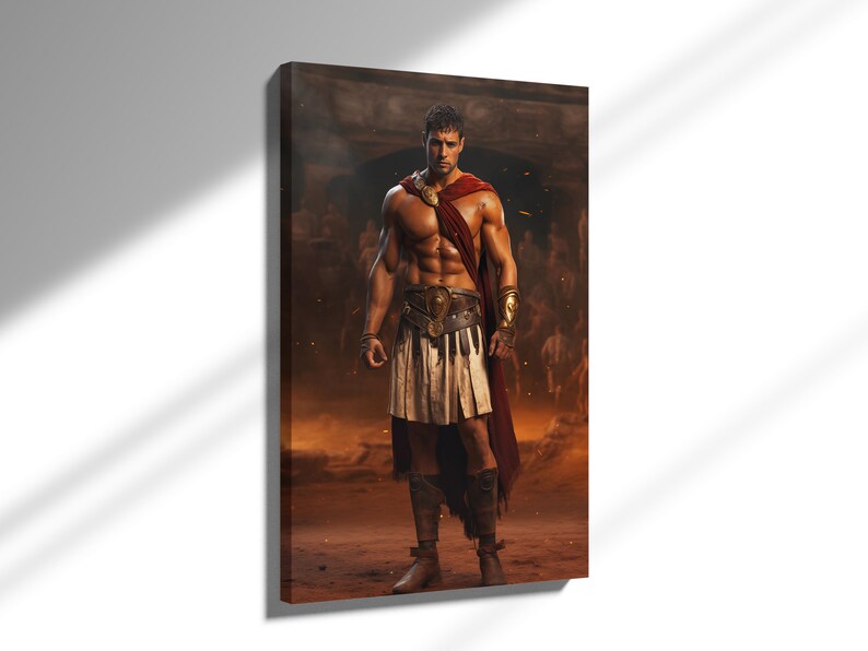 Custom Spartacus Portrait From Photo Birthday Present for Husband ...