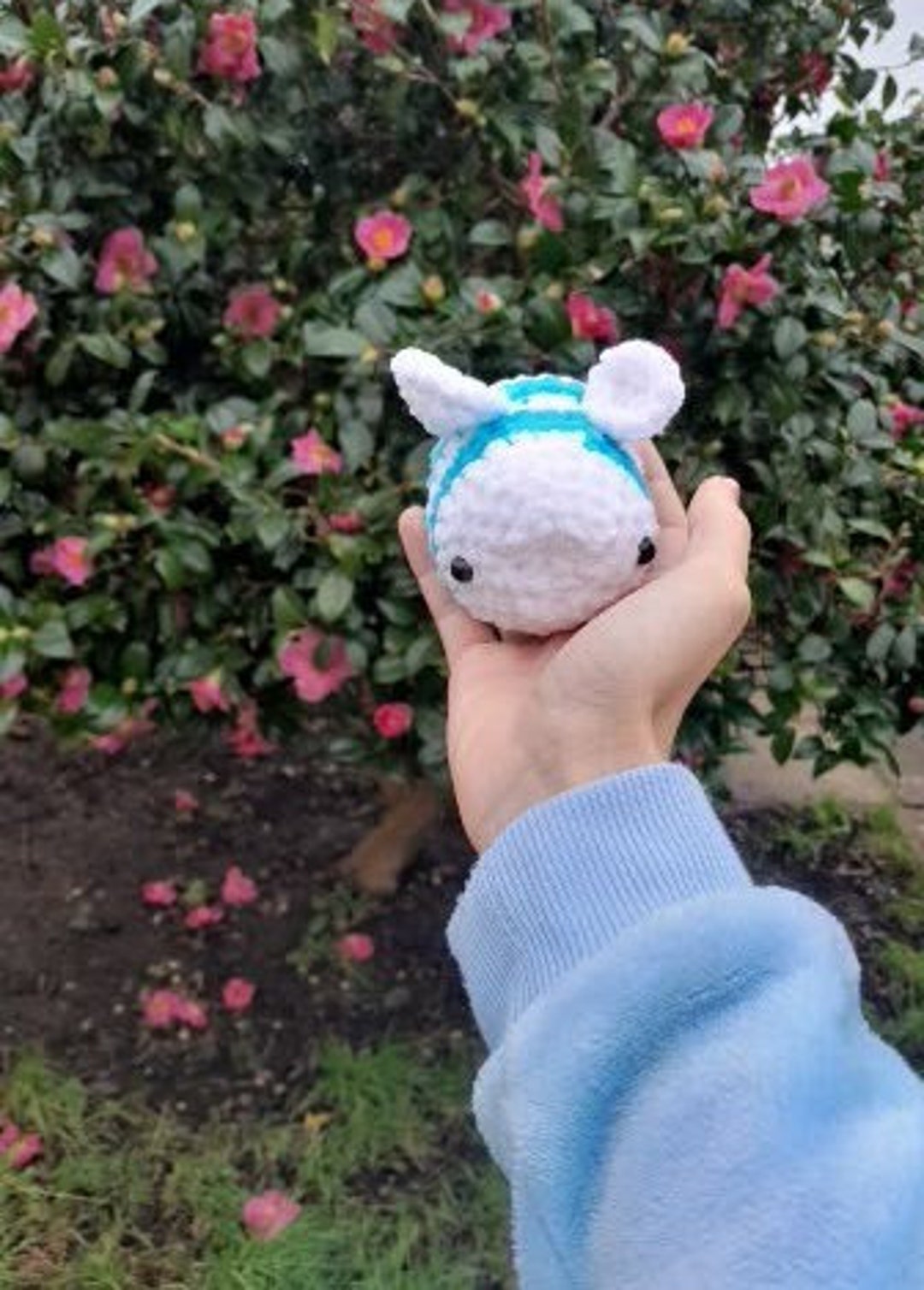 Crochet Blue and White Amigurumi Bee Plushie - Etsy