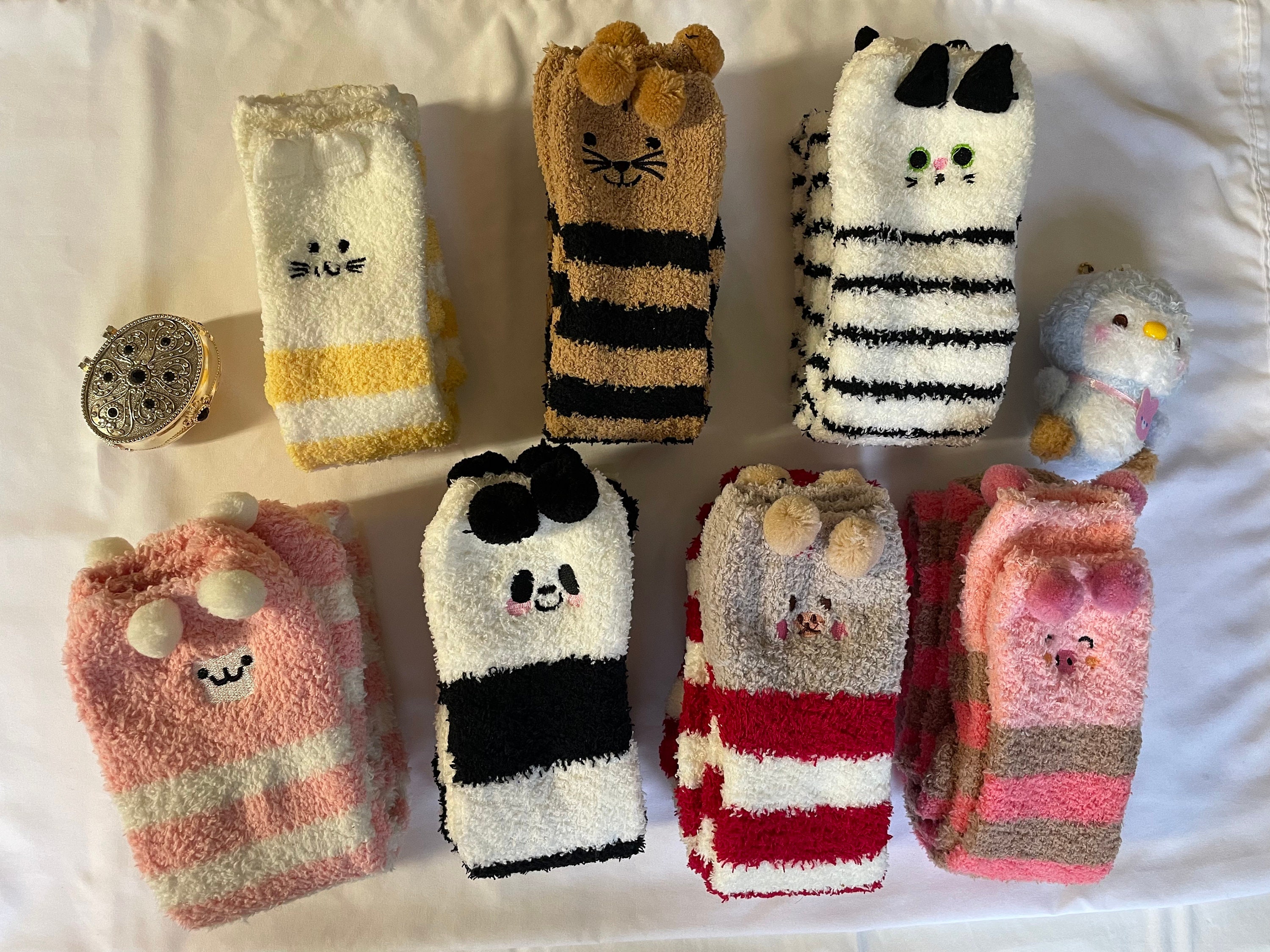 Super Long, Warm, Fuzzy, Cozy Macron Socks! the Soft, Fuzzy Socks Add ...