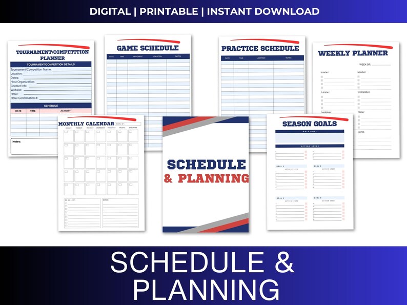 Team Mom Planner Canva Template | Editable Sports Team Parent Binder ...