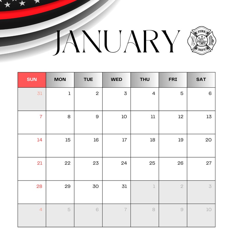 Firefighter Calendars - Etsy