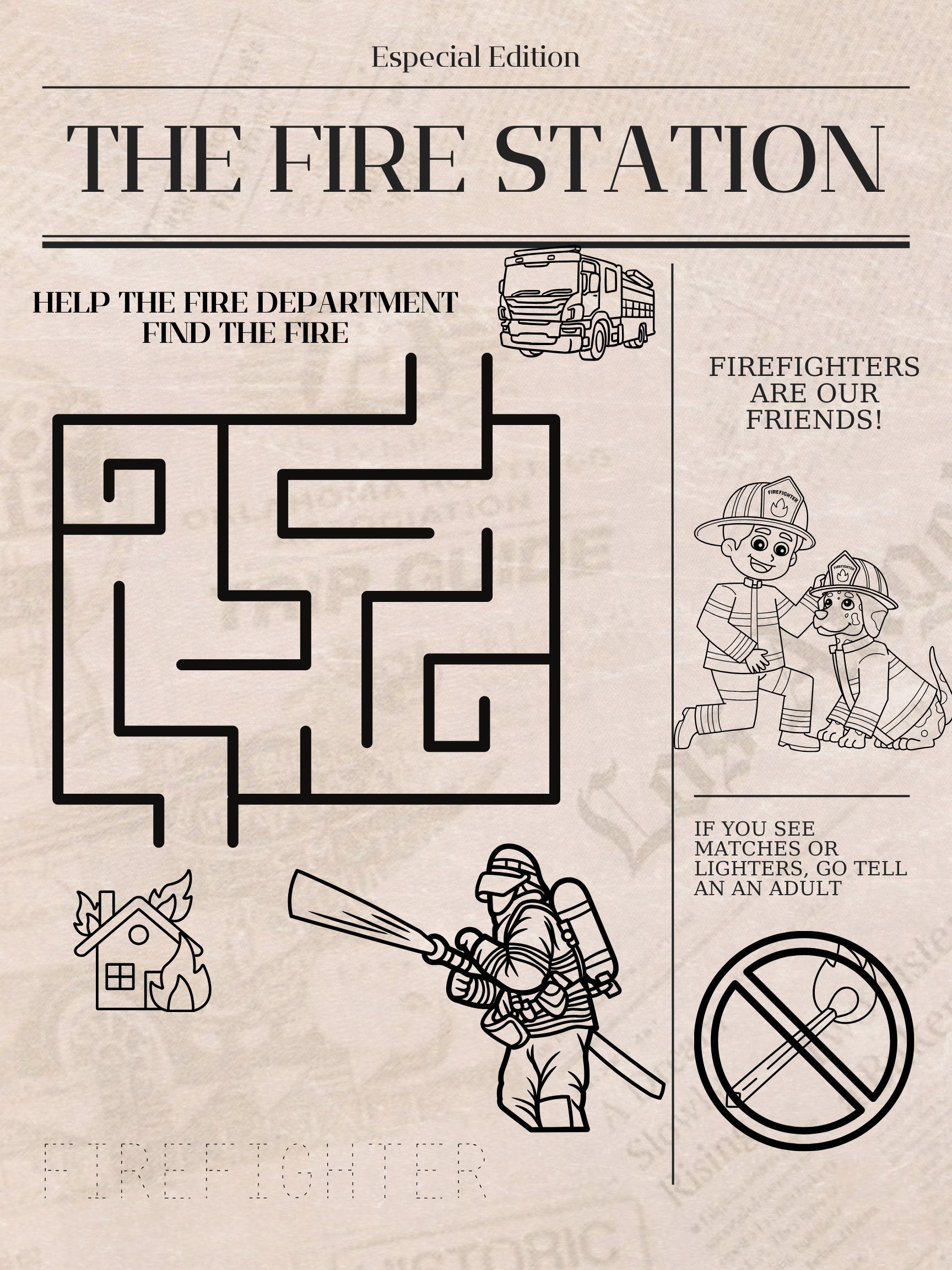 The Fire Station News Letter - Etsy