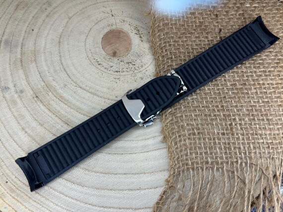 20mm rubber strap steel deployment clasp bracelet fo… - Gem