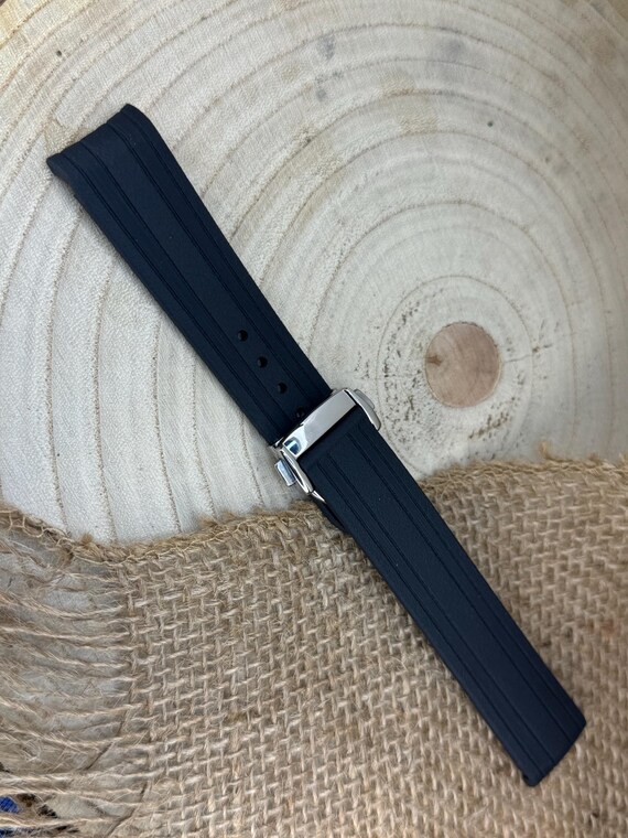 20mm rubber strap steel deployment clasp bracelet fo… - Gem