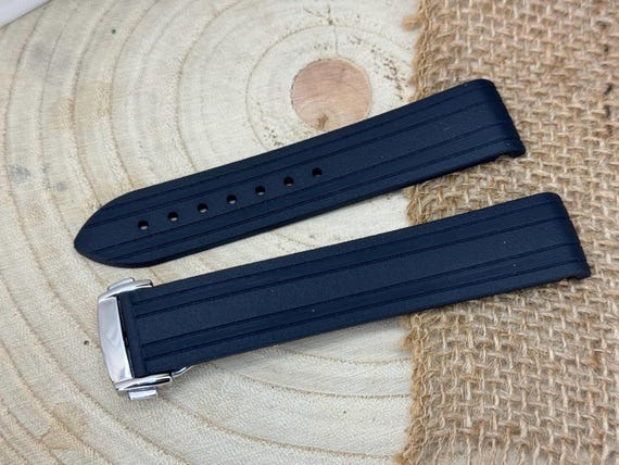 20mm rubber strap steel deployment clasp bracelet fo… - Gem