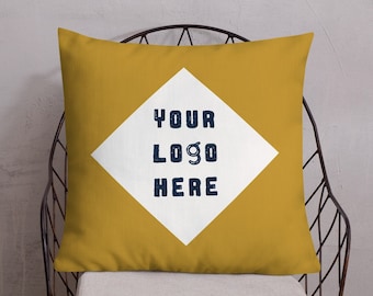 Company Logo Pillow Personalized Pillow Cover Office Decor Pillow ...
