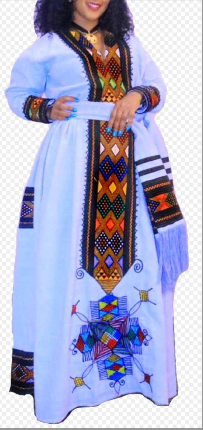 Ethiopian Traditional Dress Wollo/raya - Etsy
