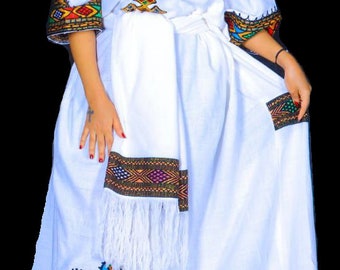 Ethiopian Traditional Dress Wollo/raya - Etsy