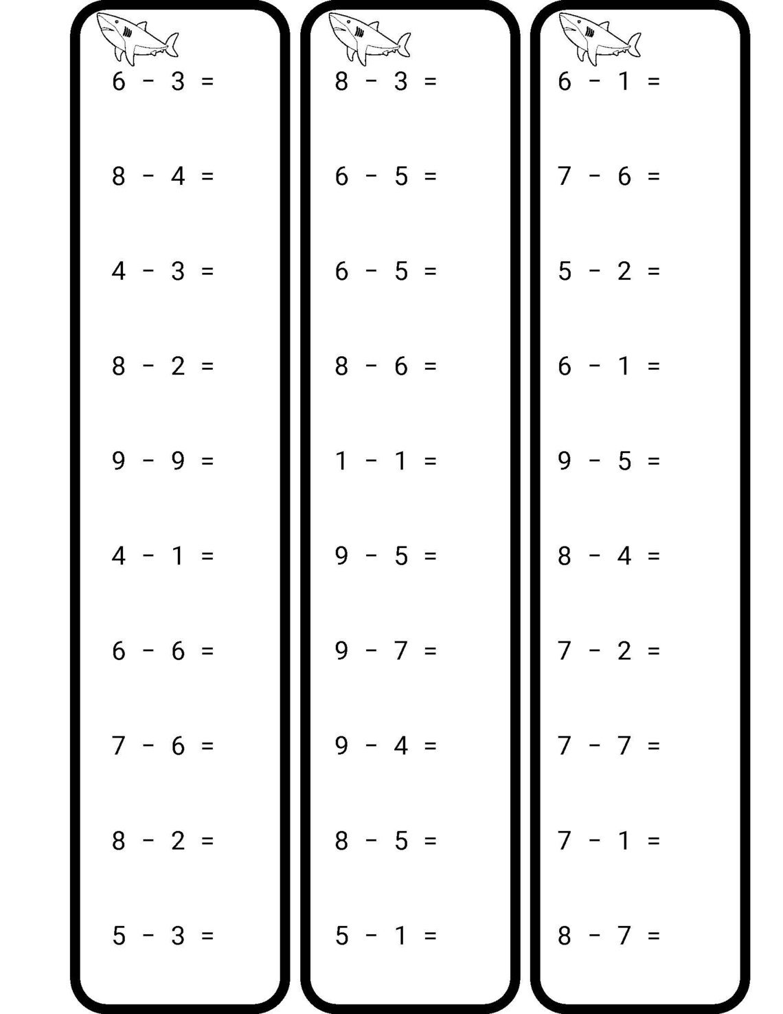 Calculation Strips: 300 Subtraction Problems in the Number Range up to ...