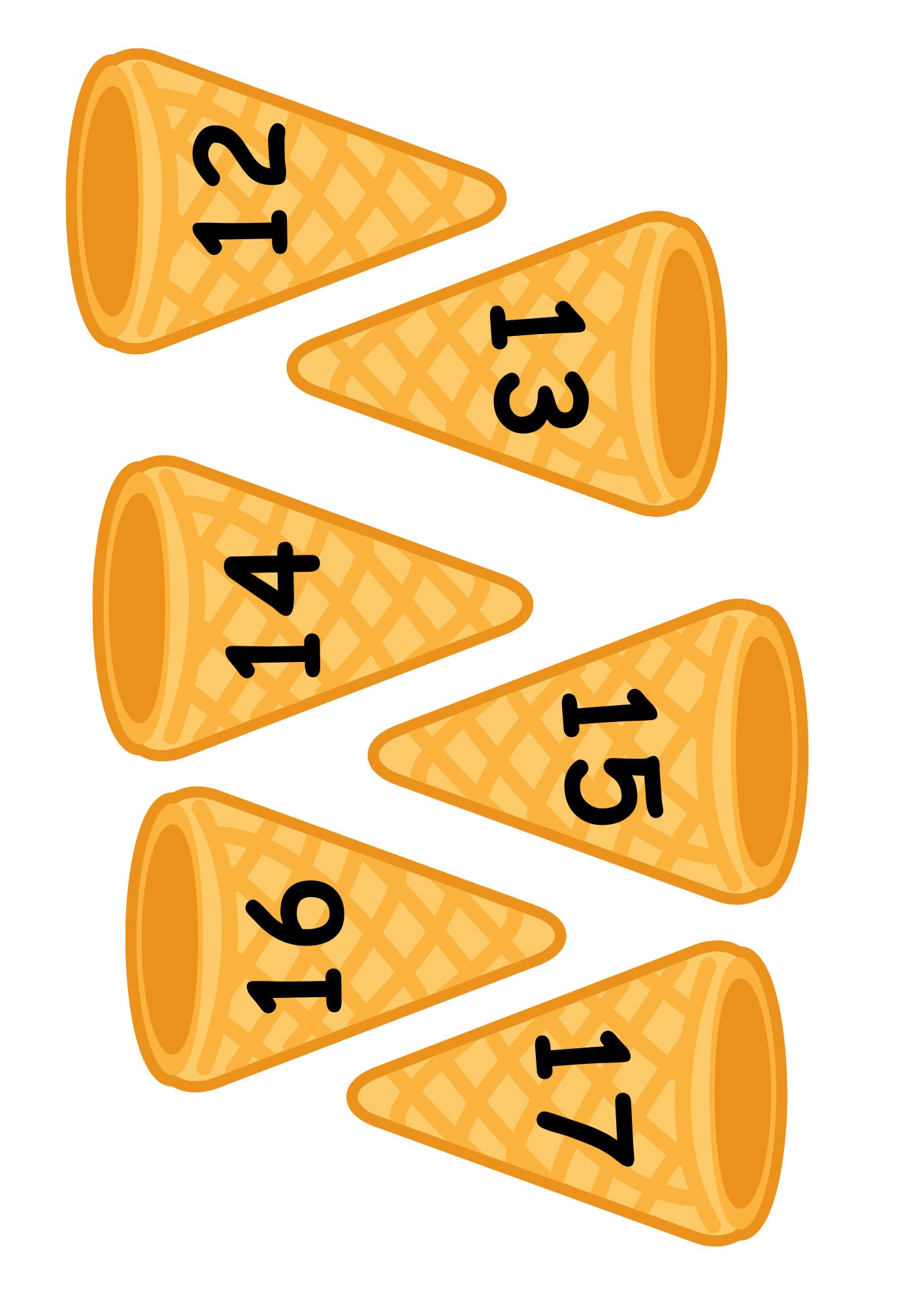 Ice Cream Counting Fun: Printable Worksheets for Counting Exercises ...