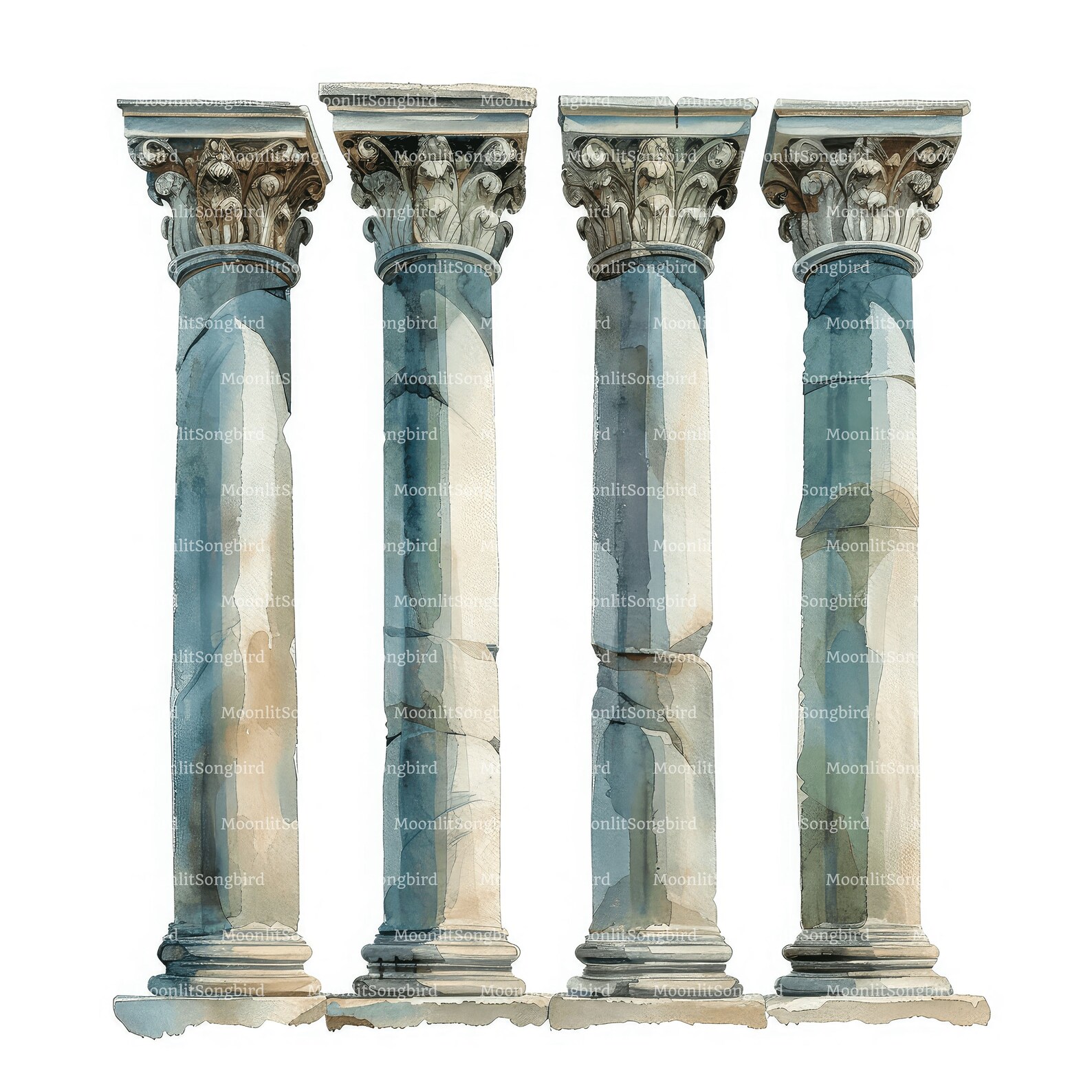 10 Ancient Greek Columns Clipart, Digital Download, Printable ...