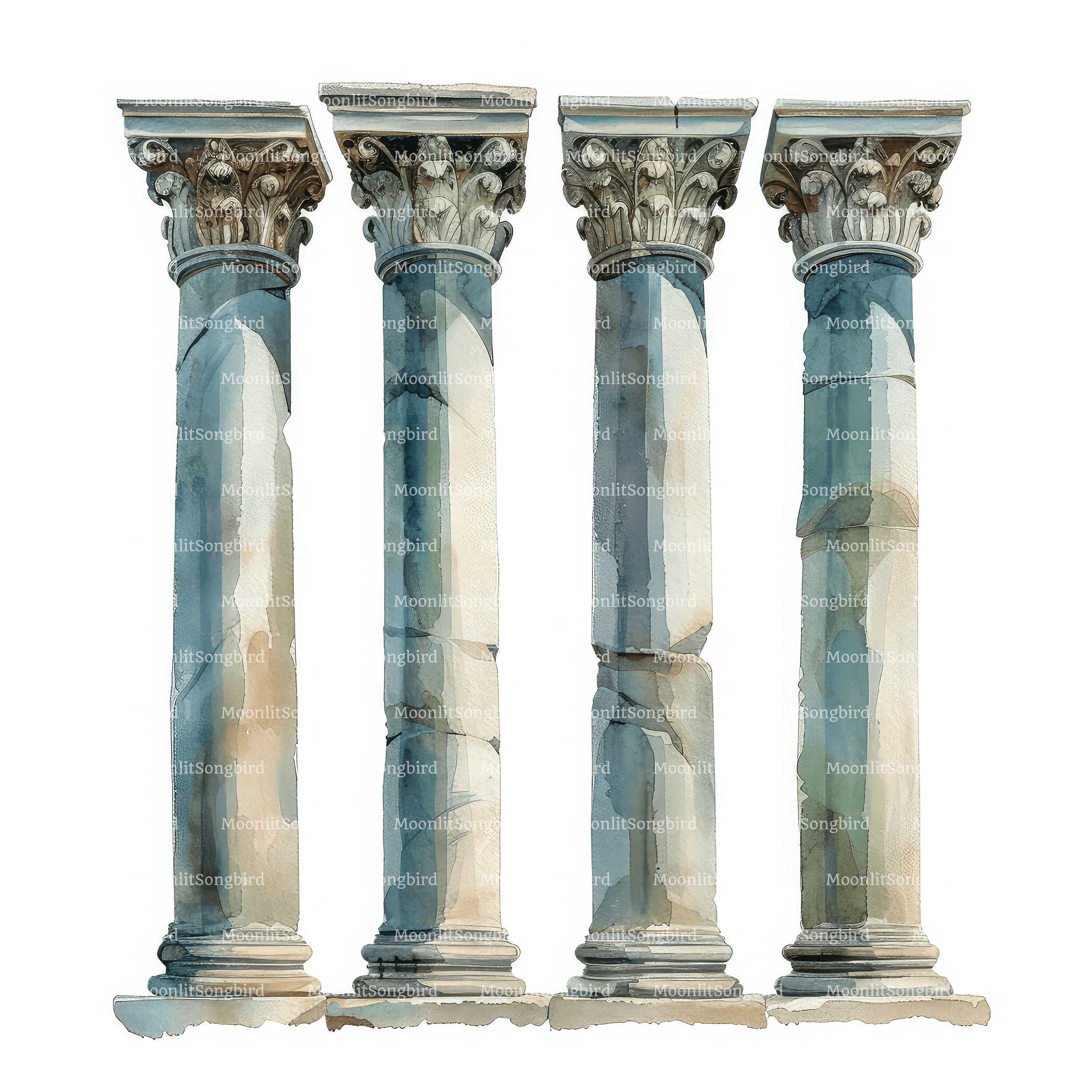 10 Ancient Greek Columns Clipart, Digital Download, Printable ...