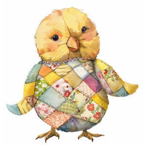10 Patchwork Chick Clipart (images Only!) Digital Download, Printable ...