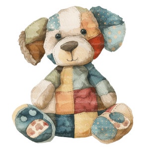 16 Patchwork Dog Clipart (images Only!) Digital Download, Printable ...