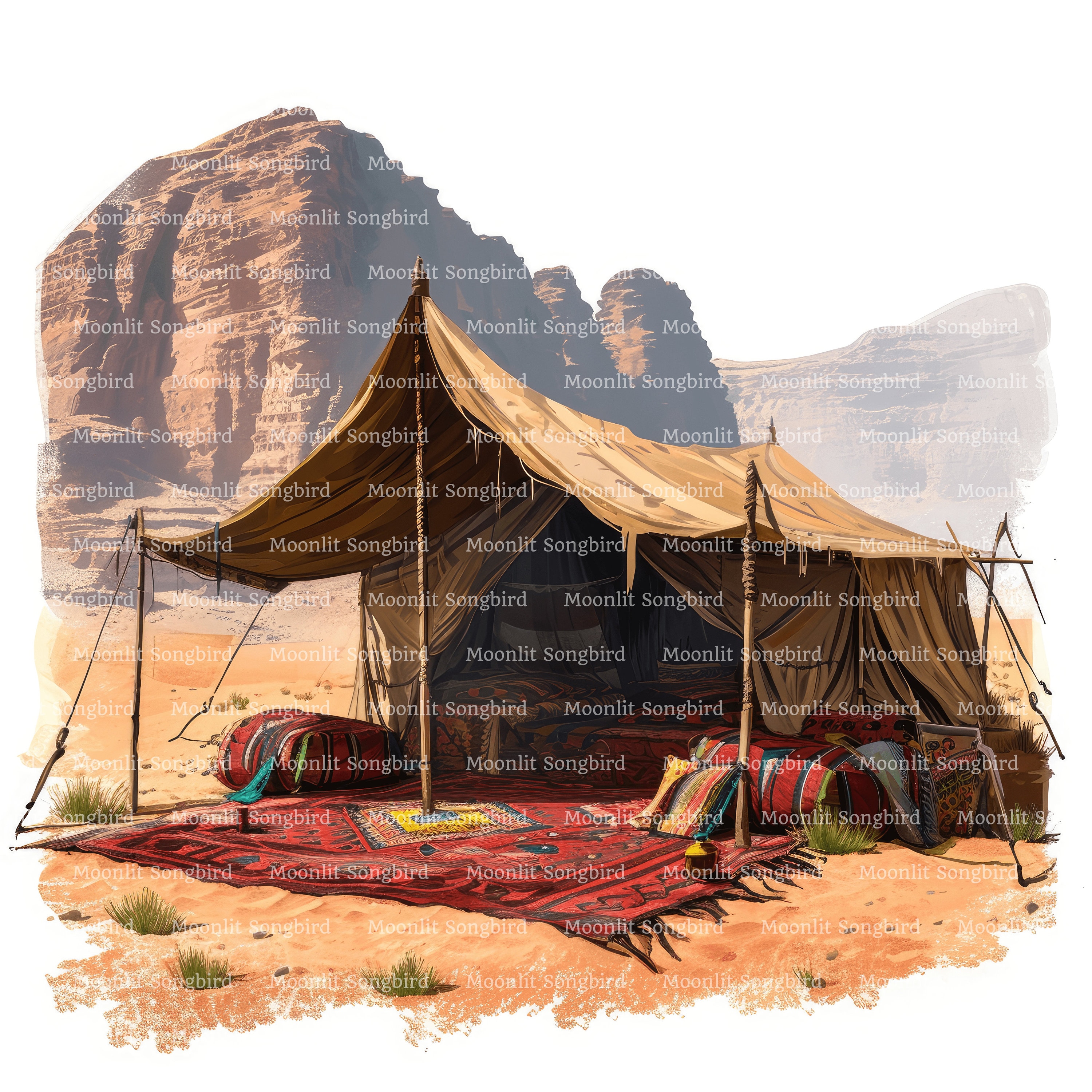 12 Bedouin Tents Clipart, Digital Download, Printable Watercolor ...