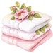 12 Bath Towels and Flowers Clipart, Digital Download, Printable ...