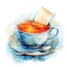 12 Cup of Tea With Tea Bag Clipart, Digital Download, Printable ...