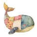 12 Patchwork Whale Clipart (images Only!) Digital Download, Printable ...