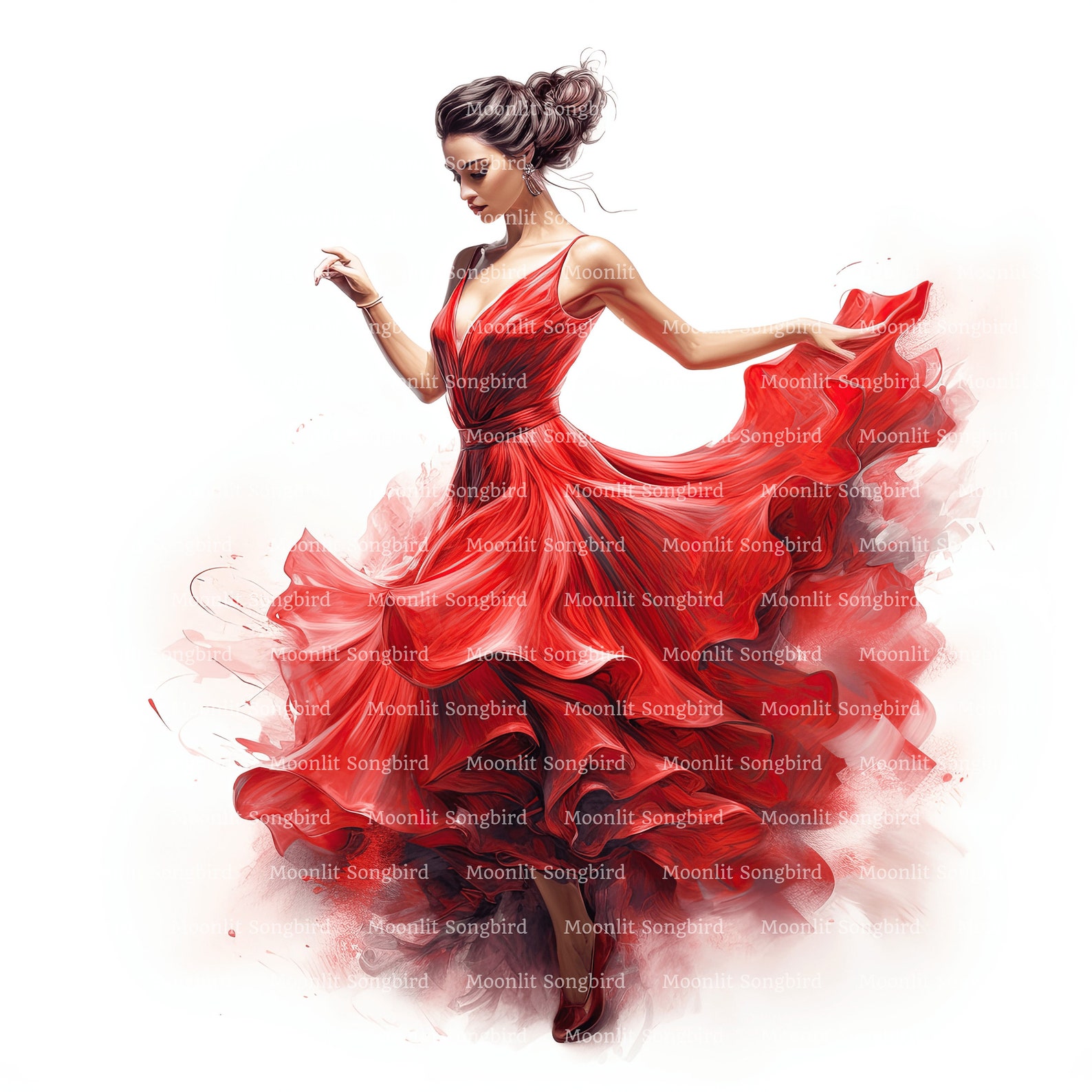 14 Spanish Flamenco Dancer Clipart, Digital Download, Printable ...