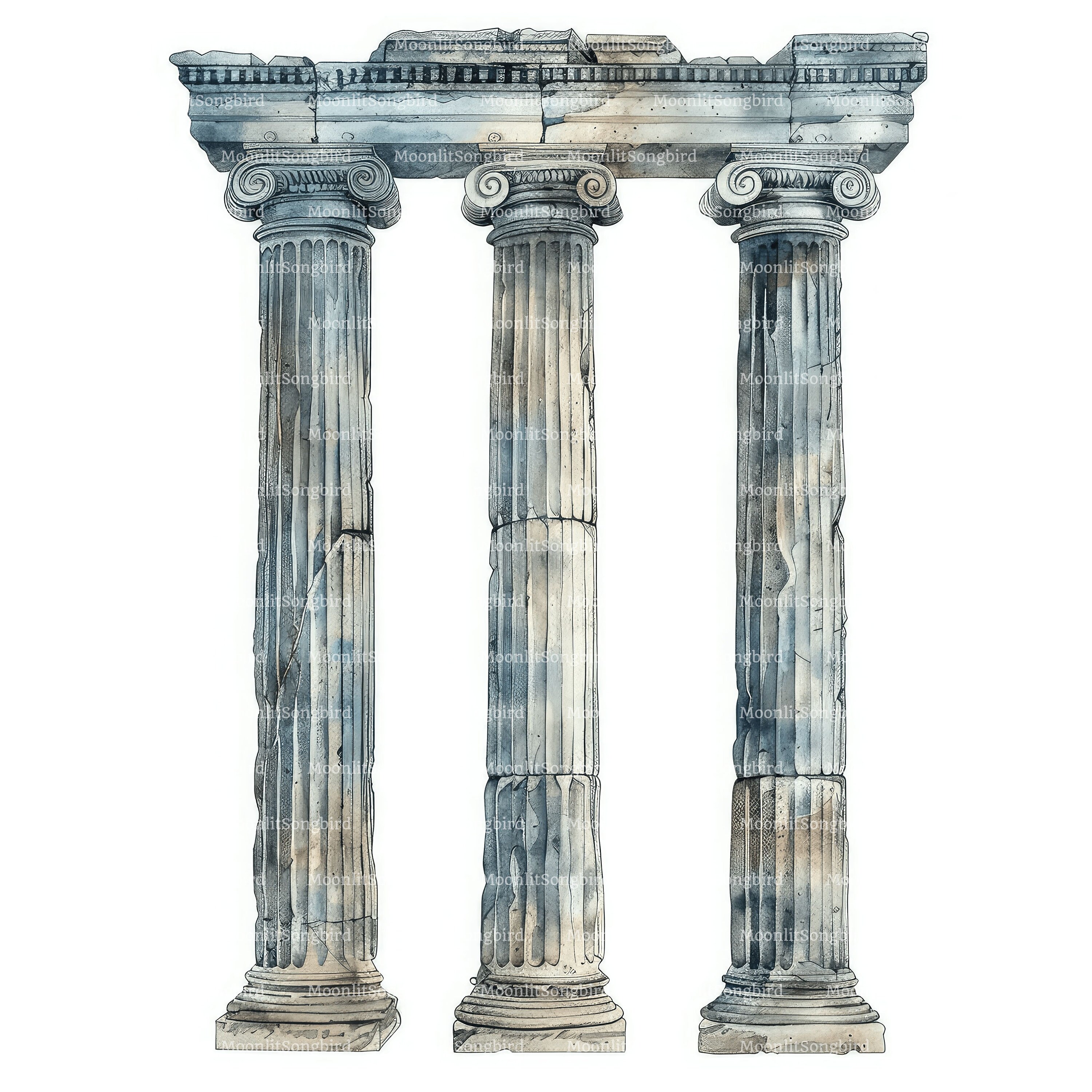 14 Ancient Greek Pillars Clipart, Digital Download, Printable ...