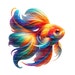 Rainbow Goldfish Watercolor Clipart, Printable Fish Art (digital ...